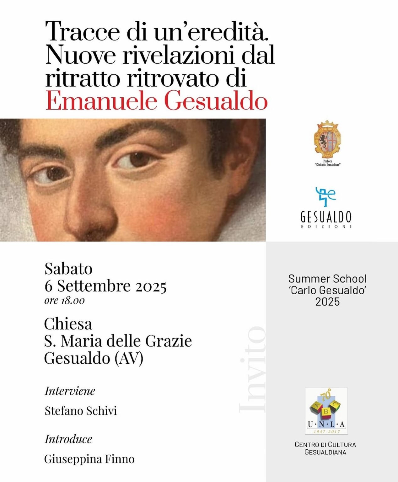 Gesualdo riscopre la memoria di Emanuele Gesualdo, nuove rivelazioni dal ritratto ritrovato ...